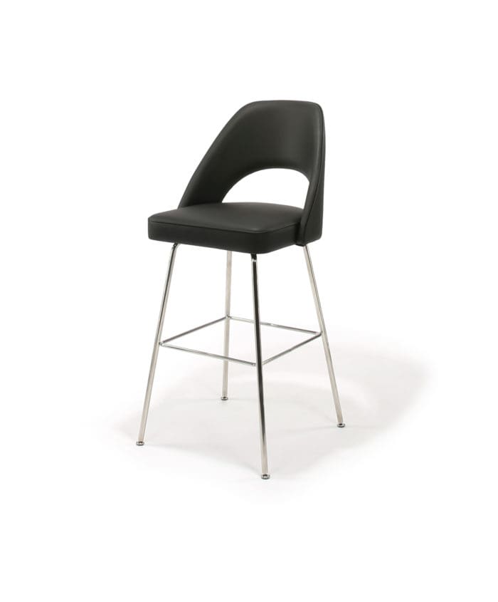 Barber Stool with Metal Base - Design Form Furnishings