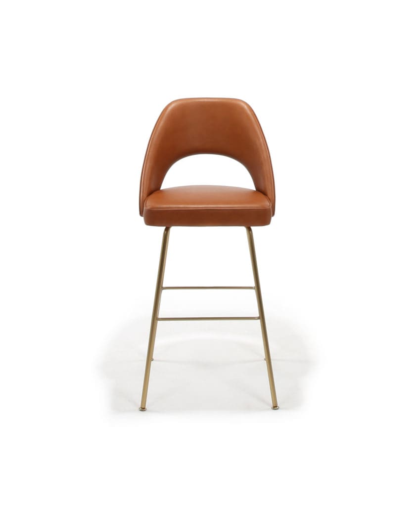 Barber Stool with Metal Base - Design Form Furnishings