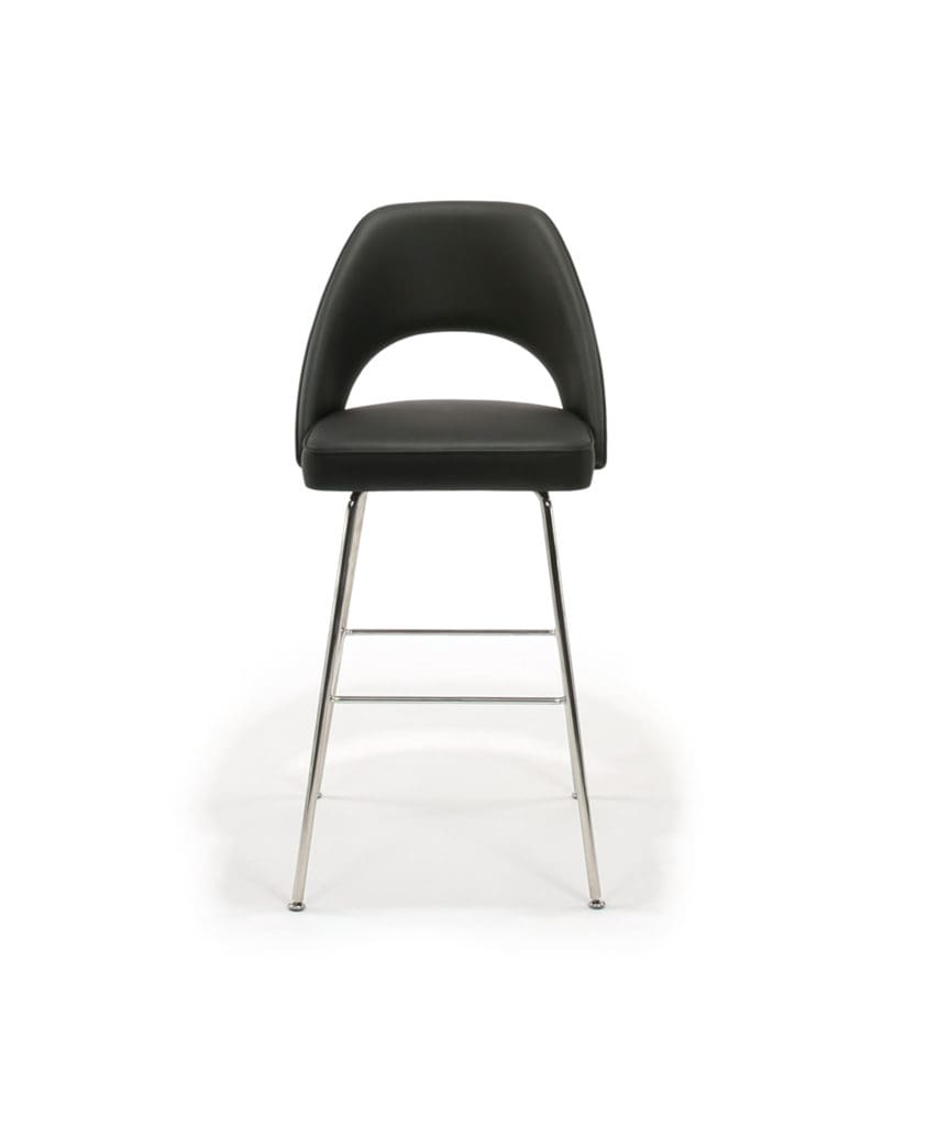 Barber Stool with Metal Base - Design Form Furnishings