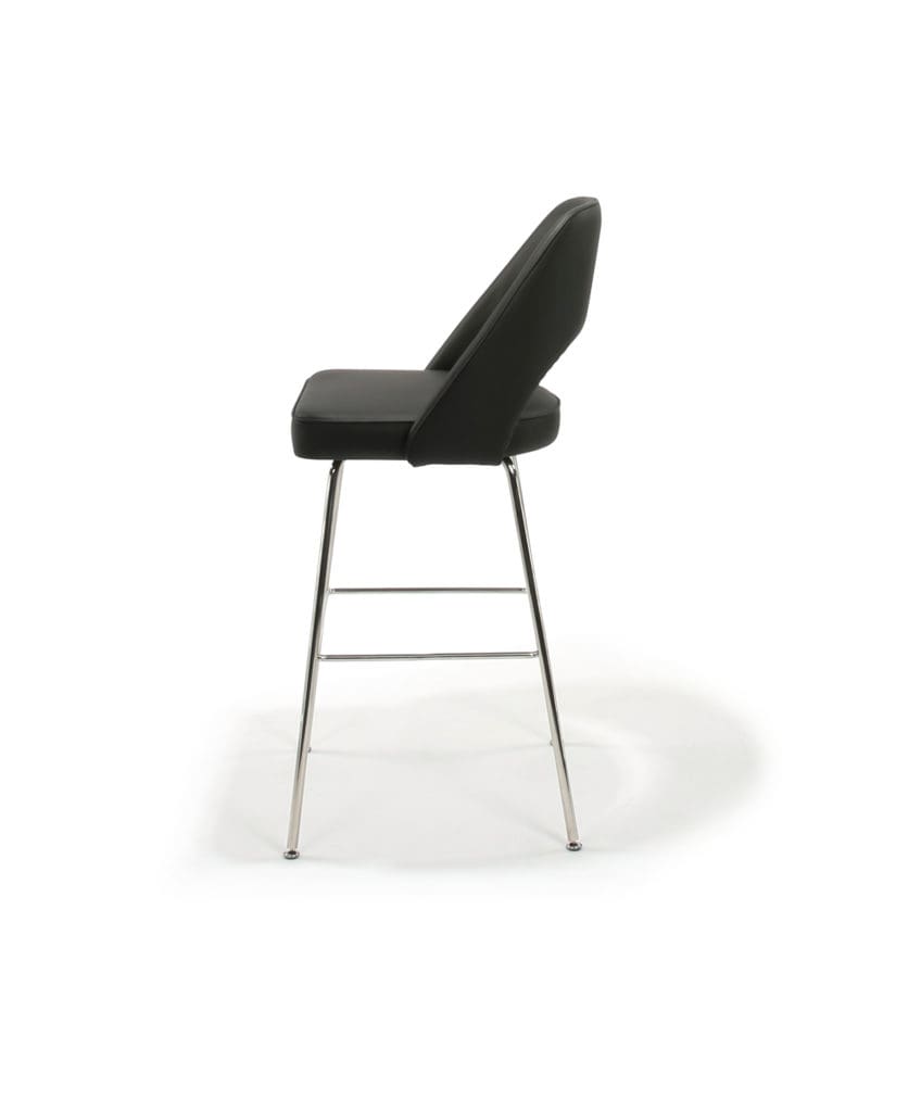 Barber Stool with Metal Base - Design Form Furnishings